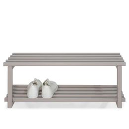 Pharao24.de Schuhregal aus Metall Taupe pulverbeschichtet