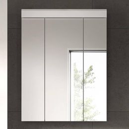 Pharao24.de Spiegelschrank Badspiegelschrank in Wei&szlig; 3 t&uuml;rig