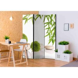 Pharao24.de B&uuml;ro Paravent mit Zen Motiv 135 cm breit