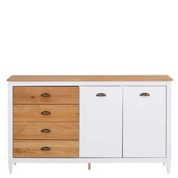 Pharao24.de Esszimmersideboard im Landhausstil Kieferfarben und Wei&szlig;