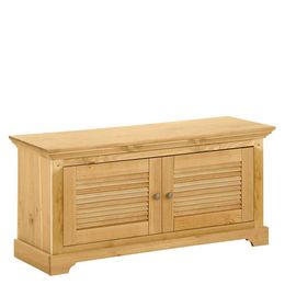 Pharao24.de Garderobenbank aus Kiefer Massivholz 53 cm Sitzh&ouml;he