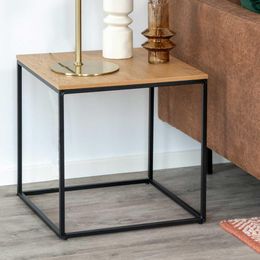Pharao24.de Quadratischer Beistelltisch 45 cm hoch B&uuml;gelgestell