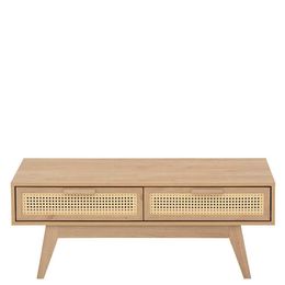 Pharao24.de Couchtisch Sofatisch im Skandi Design mit zwei Schubladen
