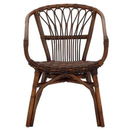 Pharao24.de Armst&uuml;hle aus Rattan Braun (2er Set)