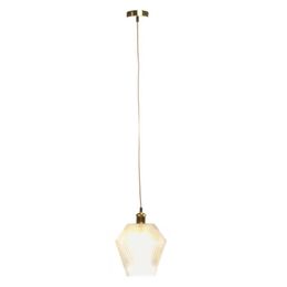Pharao24.de Glas H&auml;ngelampe in Wei&szlig; modern