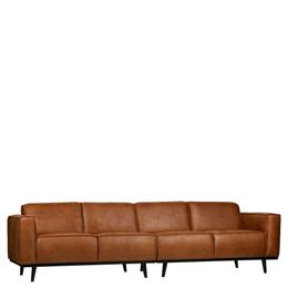 Pharao24.de Sofa in Cognac Braun Retrostil
