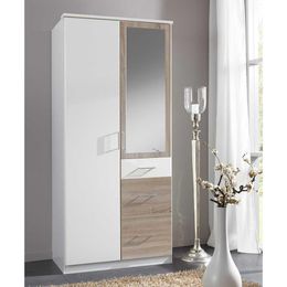 Pharao24.de Jugendkleiderschrank mit Spiegelt&uuml;r und drei Schubladen Made in Germany