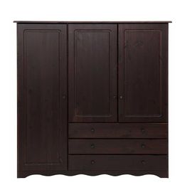 Pharao24.de Kiefer W&auml;scheschrank in Wengefarben lackiert 140 cm breit