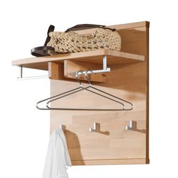 Pharao24.de Wandgarderobe mit Hutablage Kernbuche Massivholz