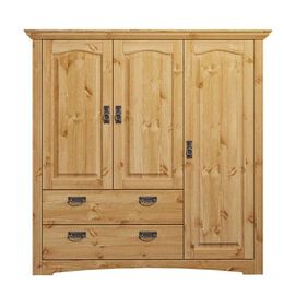 Pharao24.de W&auml;scheschrank Kiefer massiv im Landhausstil 133 cm breit 133x132x39 cm Pharao24