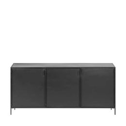 Pharao24.de Schwarzes Sideboard aus Metall Industrie Stil