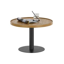 Pharao24.de Wohnzimmer Tisch Couchtisch in Eichefarben und Schwarz