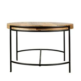 Pharao24.de Beistelltisch Sofa rund in modernem Design Massivholzplatte