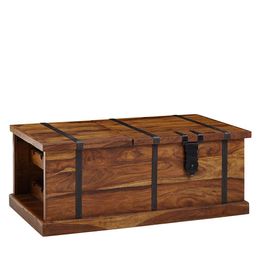 Pharao24.de Landhaus Truhentisch aus Sheesham Massivholz 100 cm breit