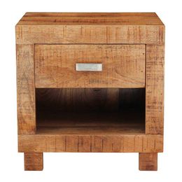 Pharao24.de Nachtschrank aus Akazie Massivholz 40 cm breit