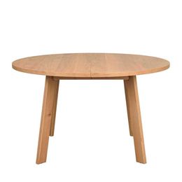Pharao24.de Esstisch rund modern in Eichefarben 75 cm hoch - optional verl&auml;ngerbar