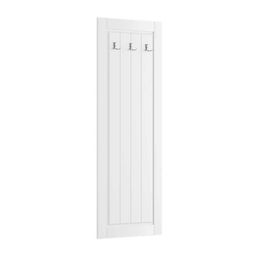Pharao24.de Garderobenpaneel Kiefer weiss im Landhausstil 3 Kleiderhaken