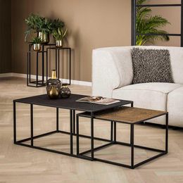Pharao24.de Designercouchtische im Industry und Loft Stil Metall (zweiteilig)