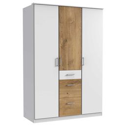 Pharao24.de Dreht&uuml;renschrank zweifarbig mit drei Schubladen Made in Germany