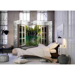 Pharao24.de Spanische Wand mit Seelandschaft und Wasserf&auml;llen 225 cm breit