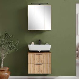 Pharao24.de Bad Set mit Spiegelschrank Made in Germany 60 cm breit (zweiteilig)