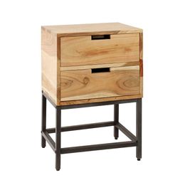 Pharao24.de Nachttischkommode f&uuml;r Boxbett im Industry und Loft Stil 60 cm hoch