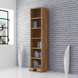Pharao24.de B&uuml;cherregal aus Wildeiche Massivholz 45 cm breit