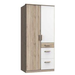 Pharao24.de Kleiderschrank 2t&uuml;rig mit drei Schubladen modernem Design