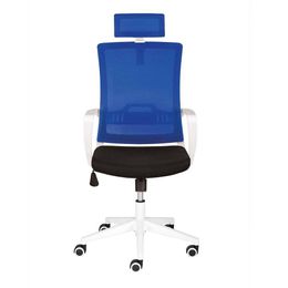 Pharao24.de Schreibtischsessel in Blau und schwarz Lendenwirbelst&uuml;tze
