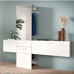 Pharao24.de Garderobenprogramm Dielenm&ouml;bel Set in modernem Design 208 cm breit (dreiteilig)