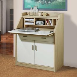 Pharao24.de Sekret&auml;r in Eiche Bianco und Cremefarben modern