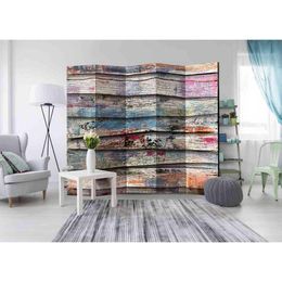 Pharao24.de Paravent in Bunt Bretter Design