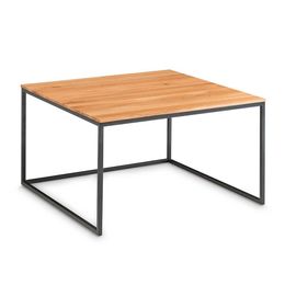 Pharao24.de Sofatisch aus Asteiche Massivholz und Metall 70 cm breit