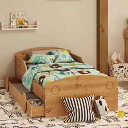 Pharao24.de Kinderbett mit Bettkasten Auto Form
