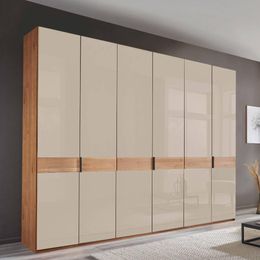 Pharao24.de Dreht&uuml;renschrank Schlafzimmerschrank in modernem Design mit Metallgriffen