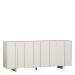 Pharao24.de Esszimmersideboard modern in Hellgrau lackiert 4 Dreht&uuml;ren