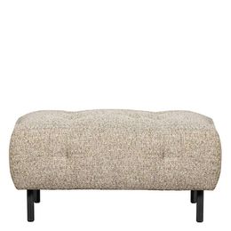 Pharao24.de Hocker Beige meliert aus Webstoff Vierfu&szlig;gestell aus Metall