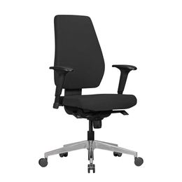 Pharao24.de Ergonomischer B&uuml;rostuhl in Schwarz verstellbaren Armlehnen