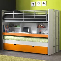 Pharao24.de Etagenbett mit Ausziehbett Bettschublade