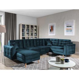 Pharao24.de Wohnlandschaft Couchlandschaft mit Schlaffunktion und Bettkasten