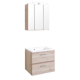 Pharao24.de Badm&ouml;bel f&uuml;r G&auml;ste WC Buche (zweiteilig)