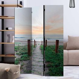 Pharao24.de Foto Paravent blickdicht und beidseitig bedruckt Strand Motiv
