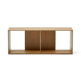 Pharao24.de Regal Modul stapelbar mit Eiche furniert 101 cm breit - 38 cm hoch