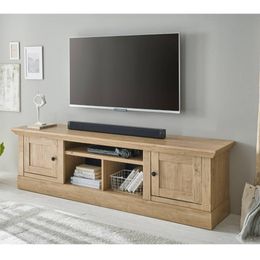 Pharao24.de TV Sideboard TV Unterschrank 2 t&uuml;rig mit Metallgriffen