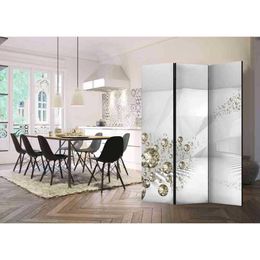 Pharao24.de Spanische Wand aus Leinwand und Massivholz mit Glitzerperlen Motiv