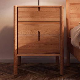 Pharao24.de Nachtschrank mit drei Schubladen 69 cm hoch - 36 cm tief