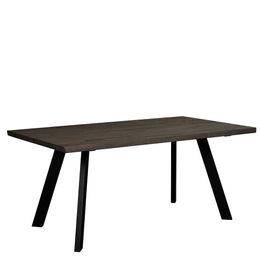 Pharao24.de Esszimmer Tisch in Eiche dunkel und Schwarz 170 cm breit