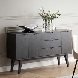 Pharao24.de Skandi Sideboard in Eiche Dunkelbraun 150 cm breit