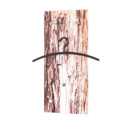 Pharao24.de Wandgarderobe aus Sicherheitsglas Holzmuster Braun