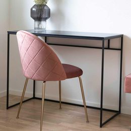 Pharao24.de Designschreibtisch in Schwarz B&uuml;gelgestell aus Metall